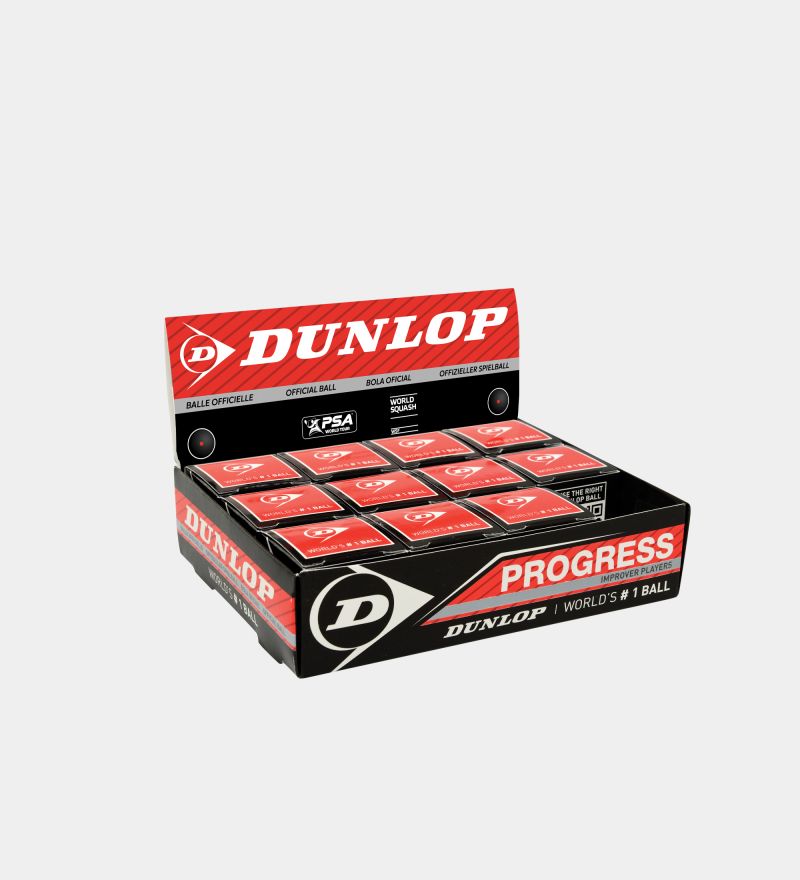 Dunlop Progress Squash Ball 12 Box – JG Rackets
